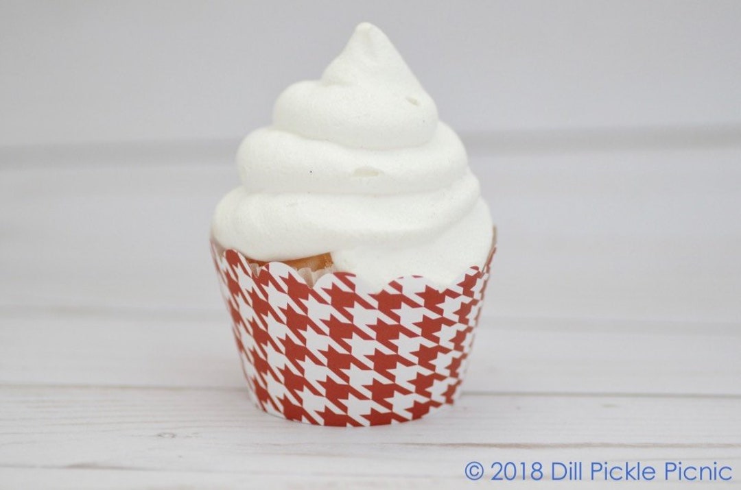 Rust Mesa Red & White Houndstooth Cupcake Wrappers - Standard Cupcake ...