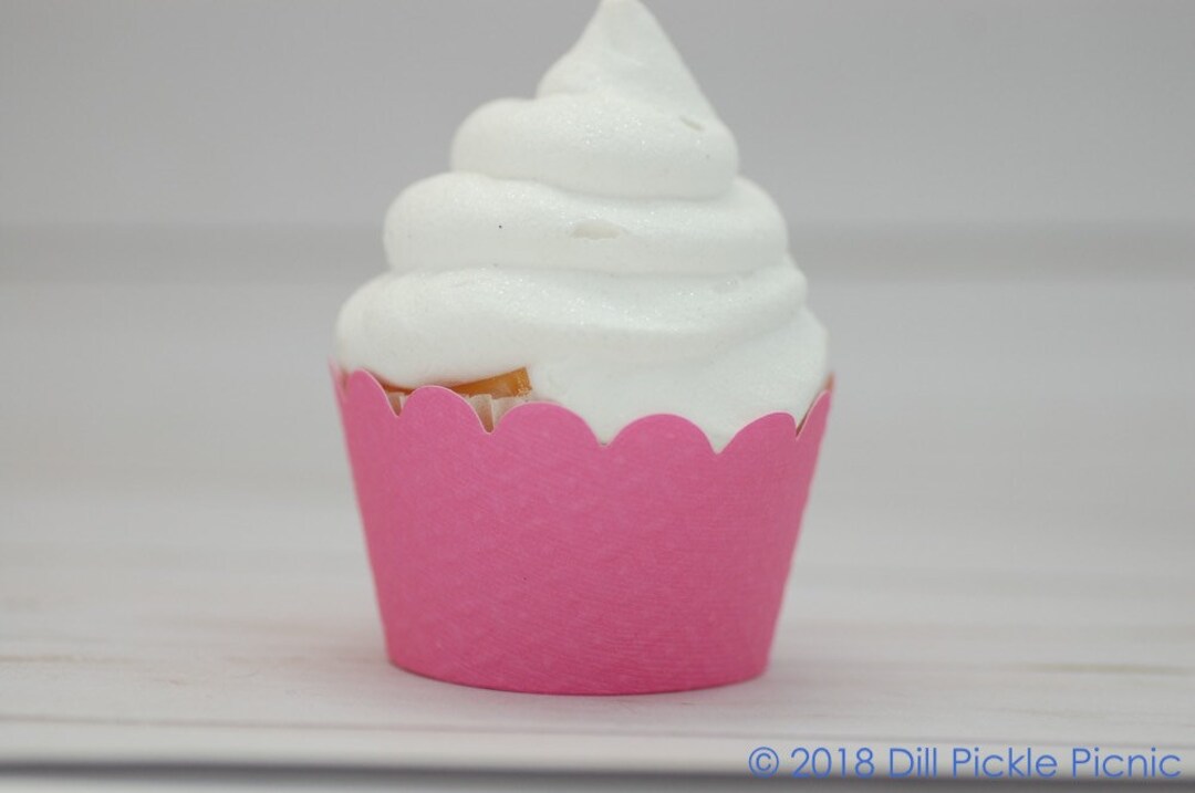 Hot Pink W/diamond Texture Cupcake Wrappers Standard Cupcake - Etsy