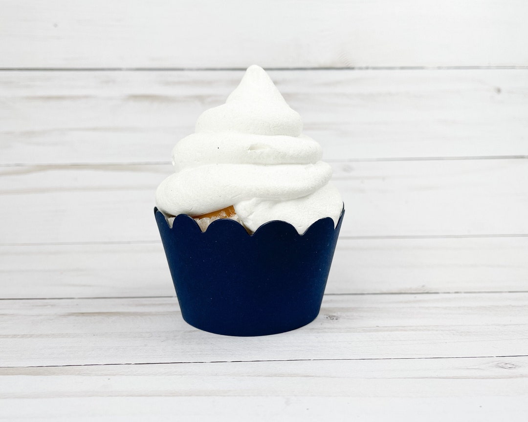 Navy Blue Cupcake Wrappers - Standard Cupcake Wraps Set of 24 - Etsy