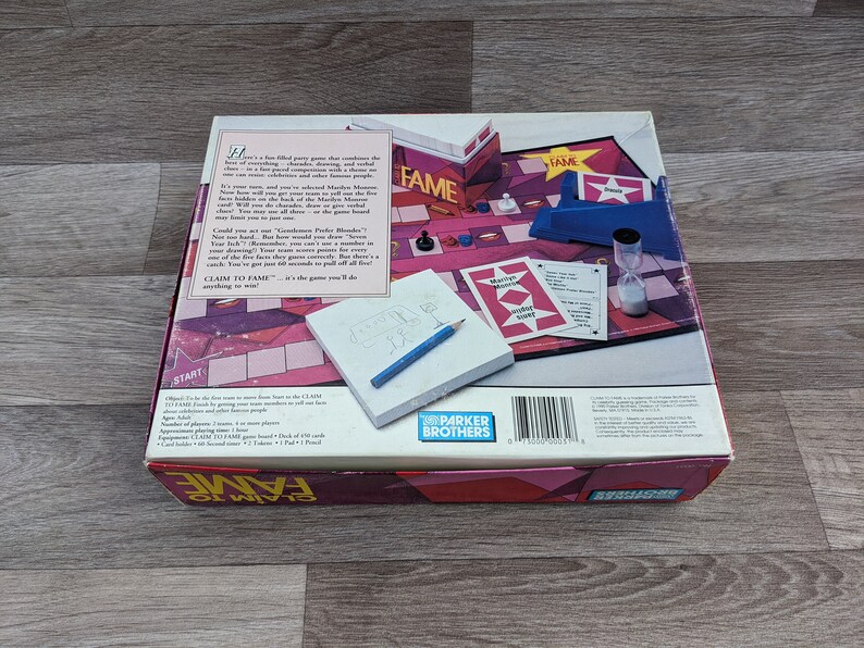 Vintage Retro (1990) Claim to Fame Board Game (complete With Original ...