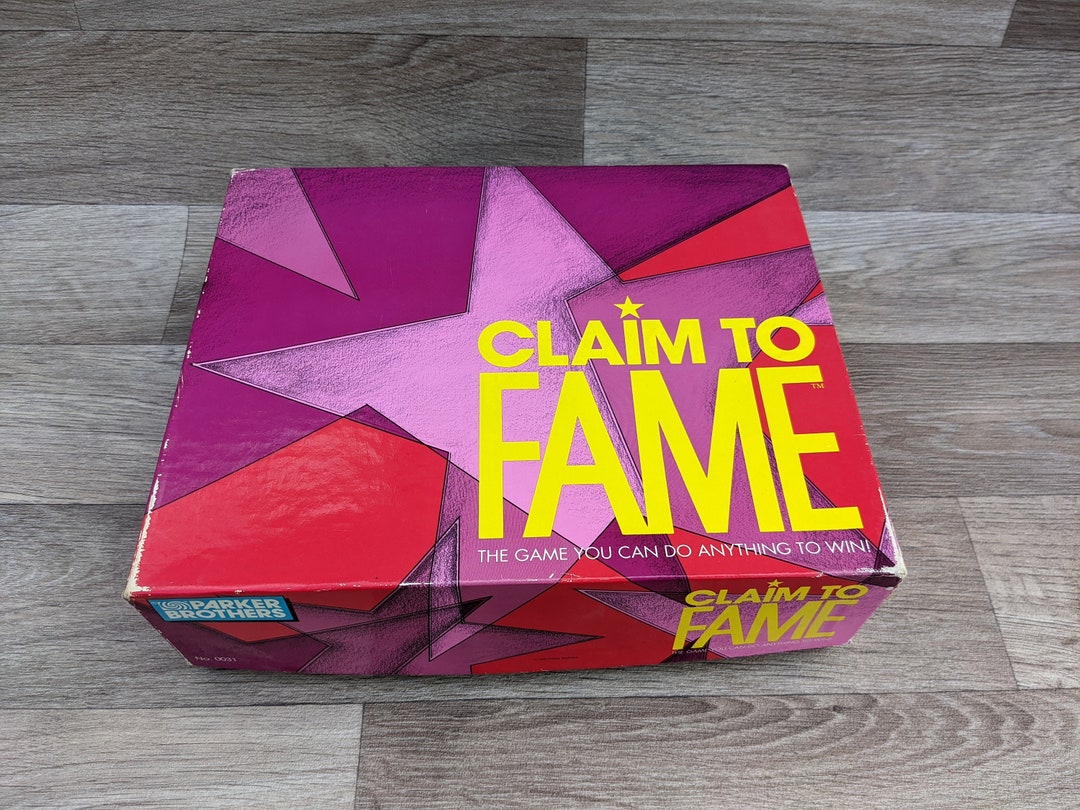 Vintage Retro (1990) Claim to Fame Board Game (complete With Original ...