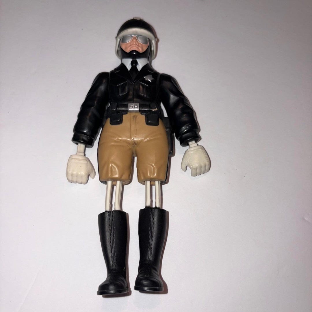Vintage 1985 Mattel Gobots Spoons Police Car Sheriff Figure Toy ...