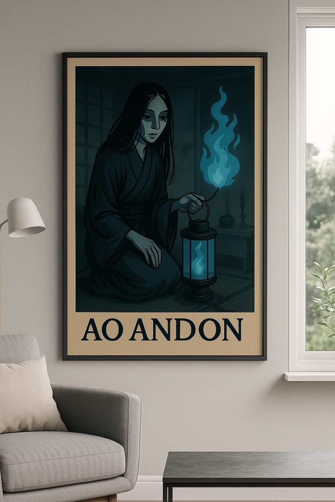 Ao Andon – Traditional Japanese Yokai Wall Art | Digital Download ...