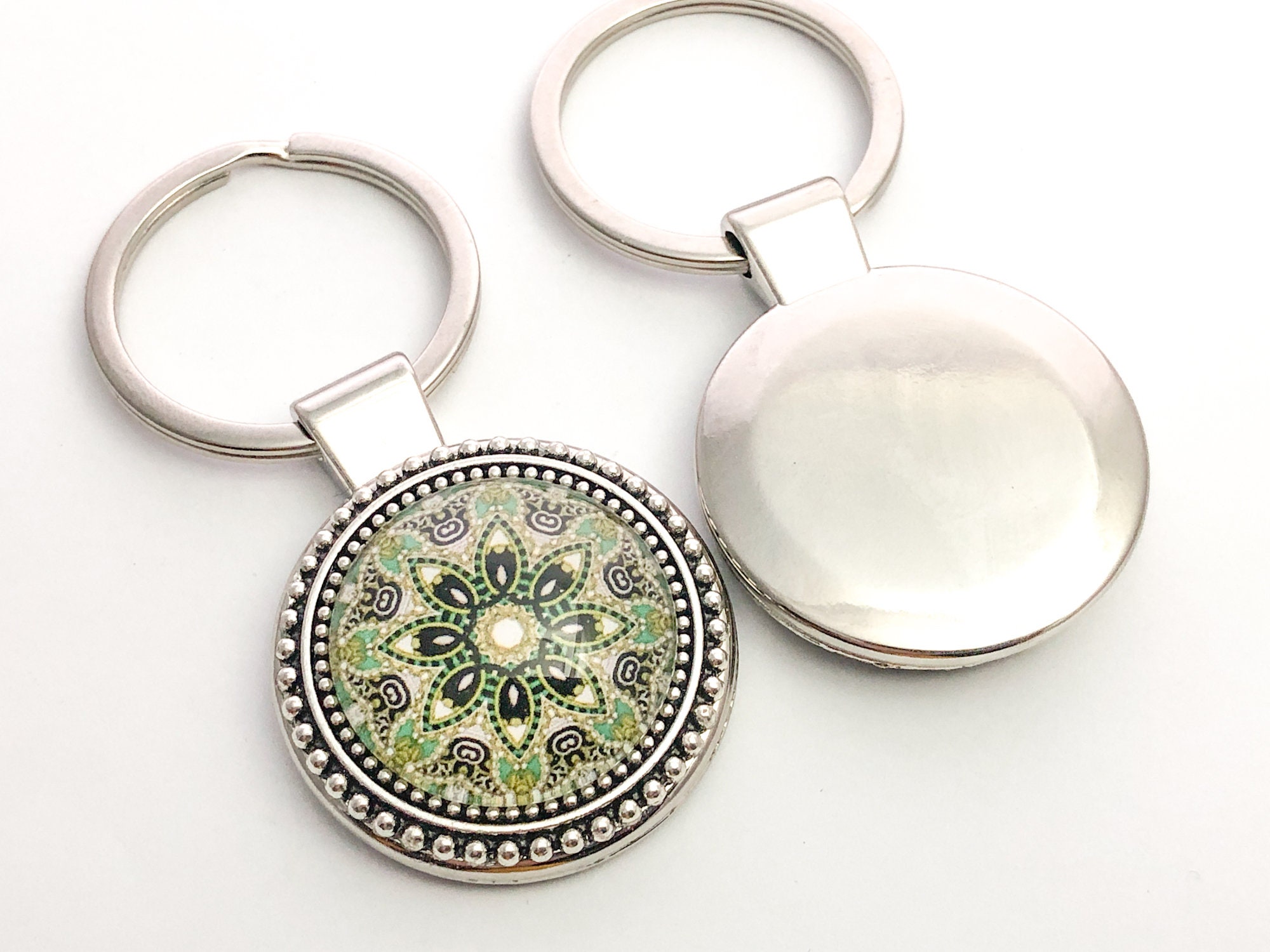 Handmade Mandala Keychain for Women, Ladies Handbag Charm, Key Ring ...