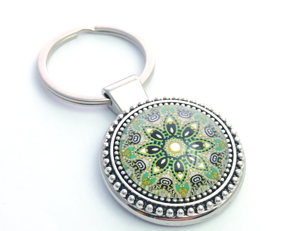 Handmade Mandala Keychain for Women, Ladies Handbag Charm, Key Ring ...