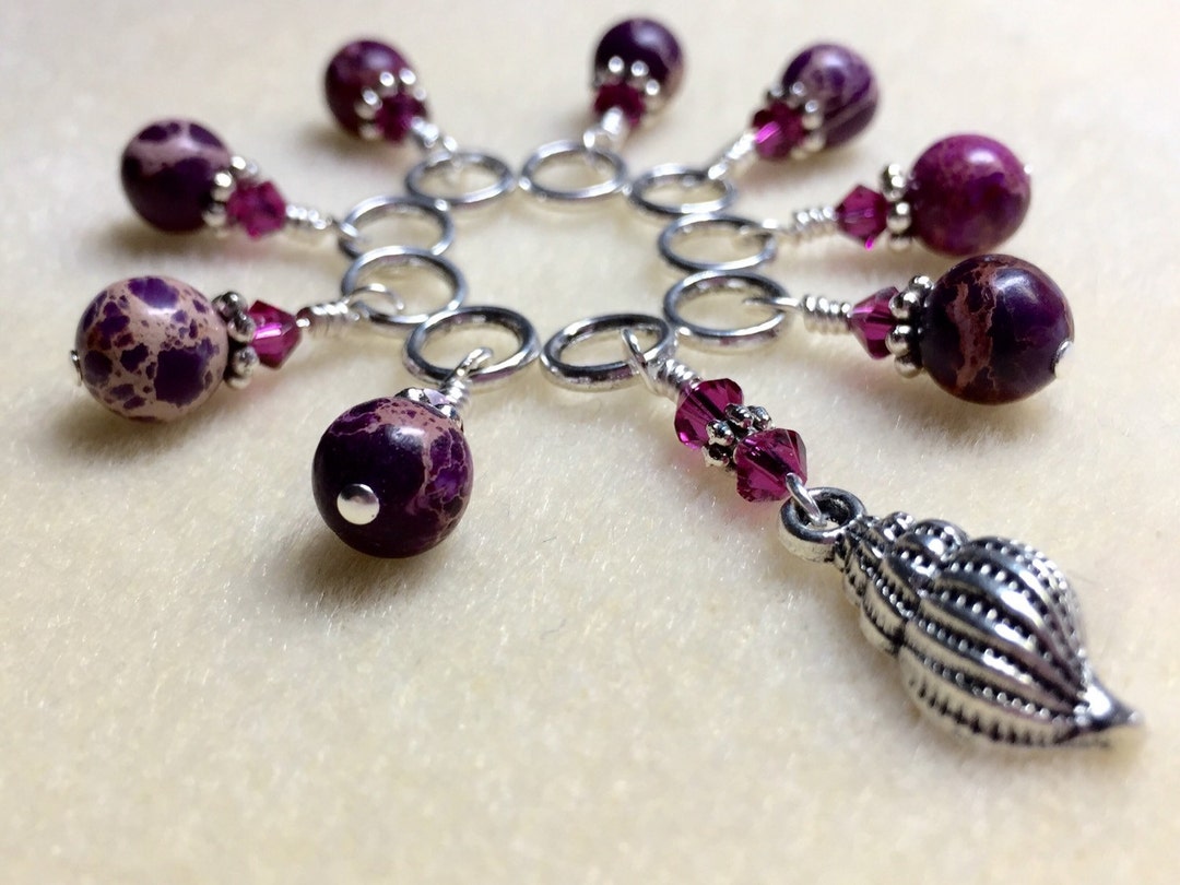 Seashell Knitting Stitch Marker Set for Knitters, Choose Snag Free ...