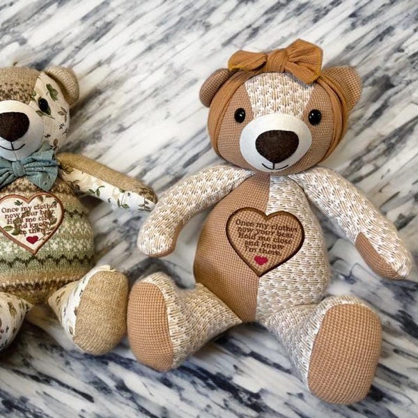 Memory Bears Made With Loved Ones Clothing - Etsy