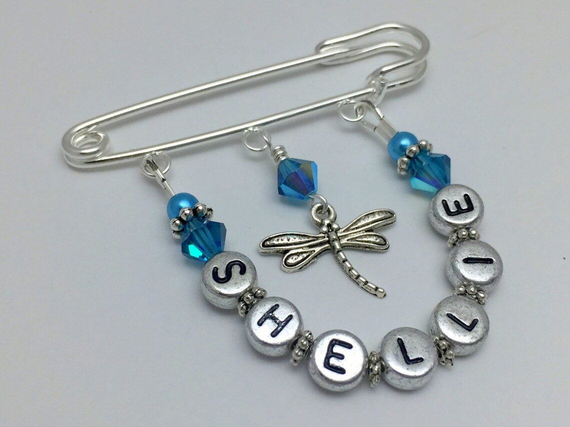 Personalized Name Brooch | Shawl Pin | ID Name Kilt Pin | Mother's Day ...