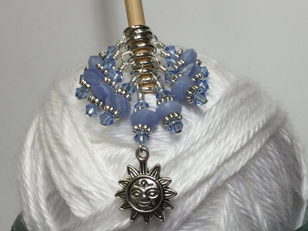 Sun Stitch Marker Set: Beaded Knitting Progress Keepers - Etsy
