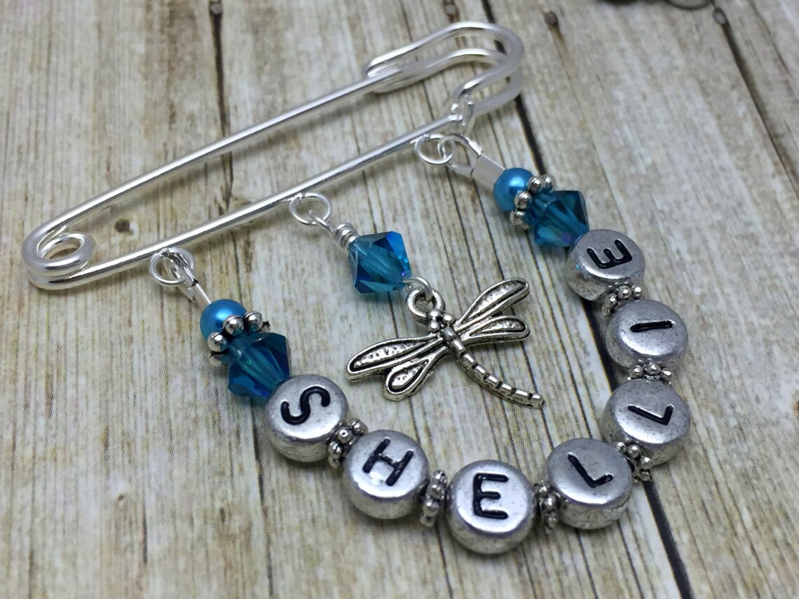 Personalized Name Brooch | Shawl Pin | ID Name Kilt Pin | Mother's Day ...