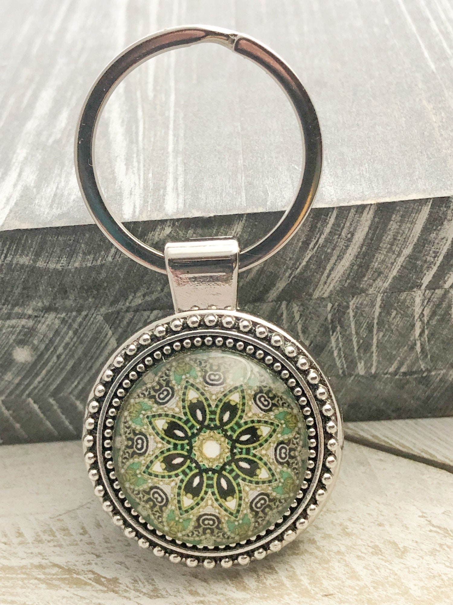 Handmade Mandala Keychain for Women, Ladies Handbag Charm, Key Ring ...