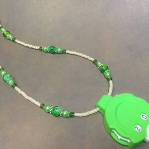 Beaded Row Counter Necklace- Knitting or Crochet Gift- Green Knitters ...