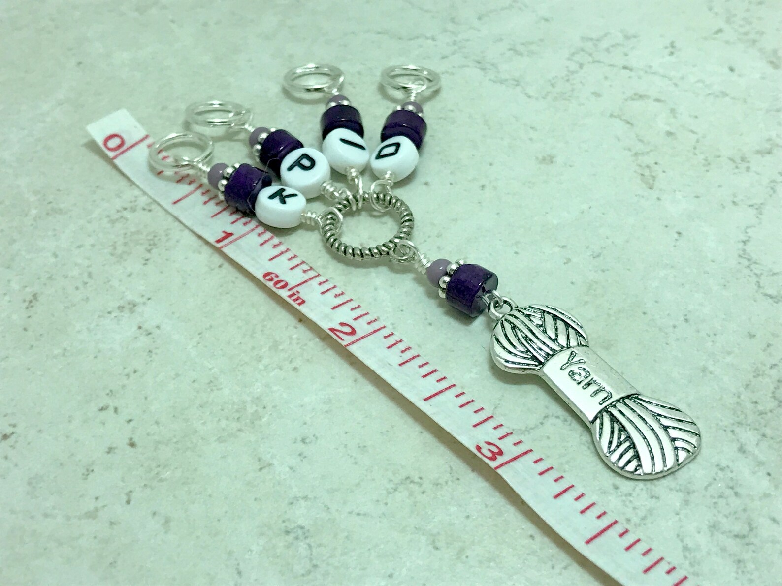 Knitting Row Reminder Stitch Marker Set Letter Markers | Etsy