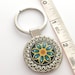 Teal Flower Keychain for Women, Ladies Handbag Charm, Key Ring Gift ...
