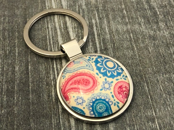 Paisley Keychain for Women Key Chain Birthday Gift | Etsy