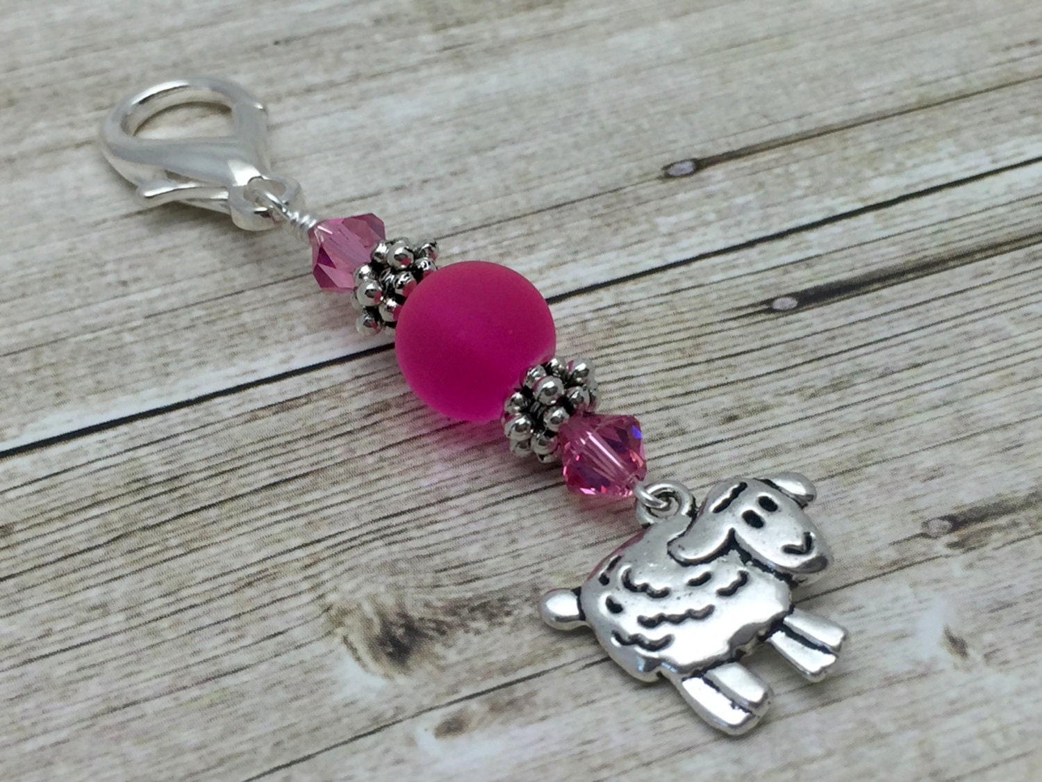 Sheep Zipper Pull Charm | Knitting Progress Keeper | Purse Charm ...