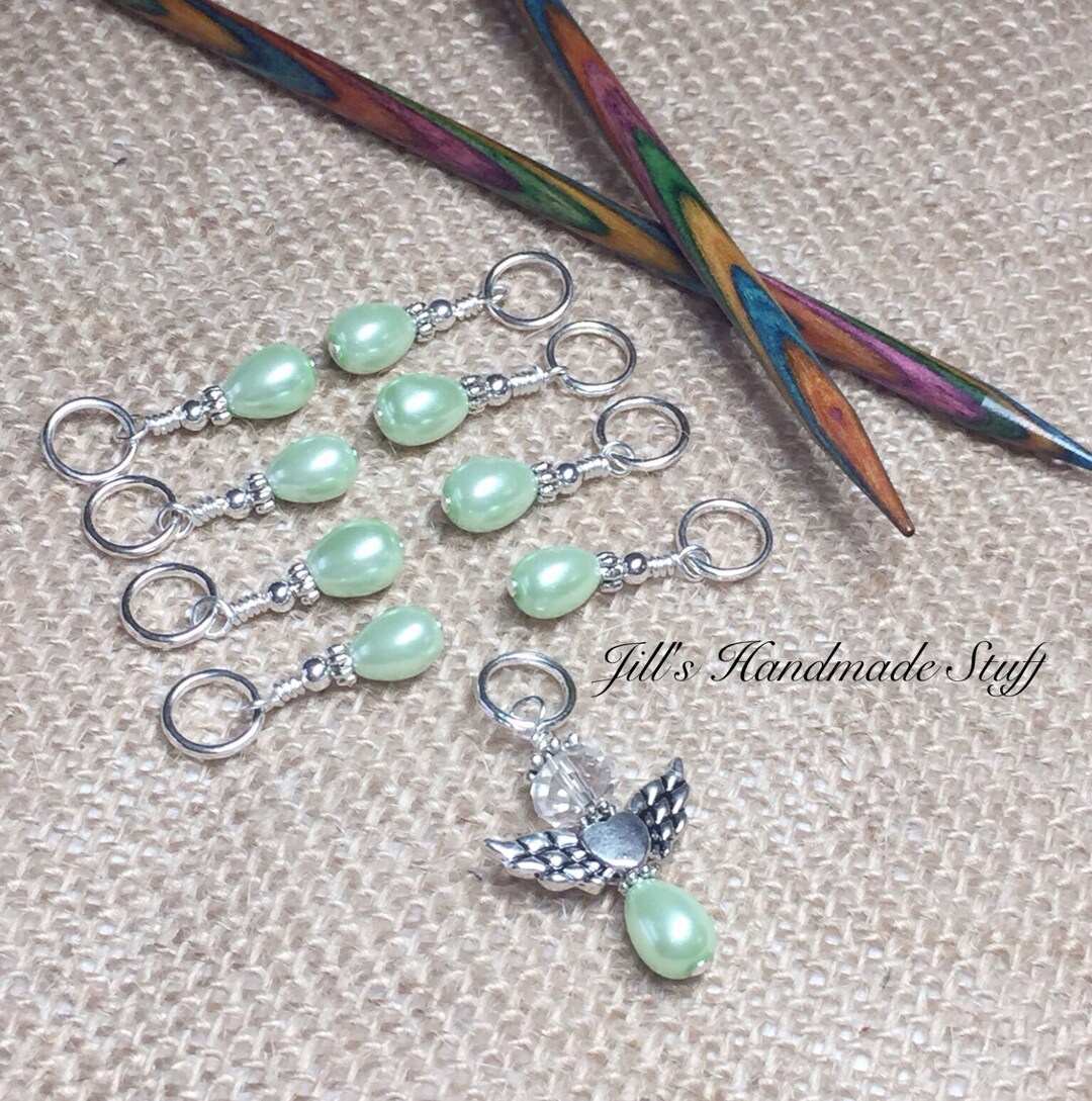 Angel Stitch Marker Set for Knitting, Gift for Knitters, Select Clasps ...