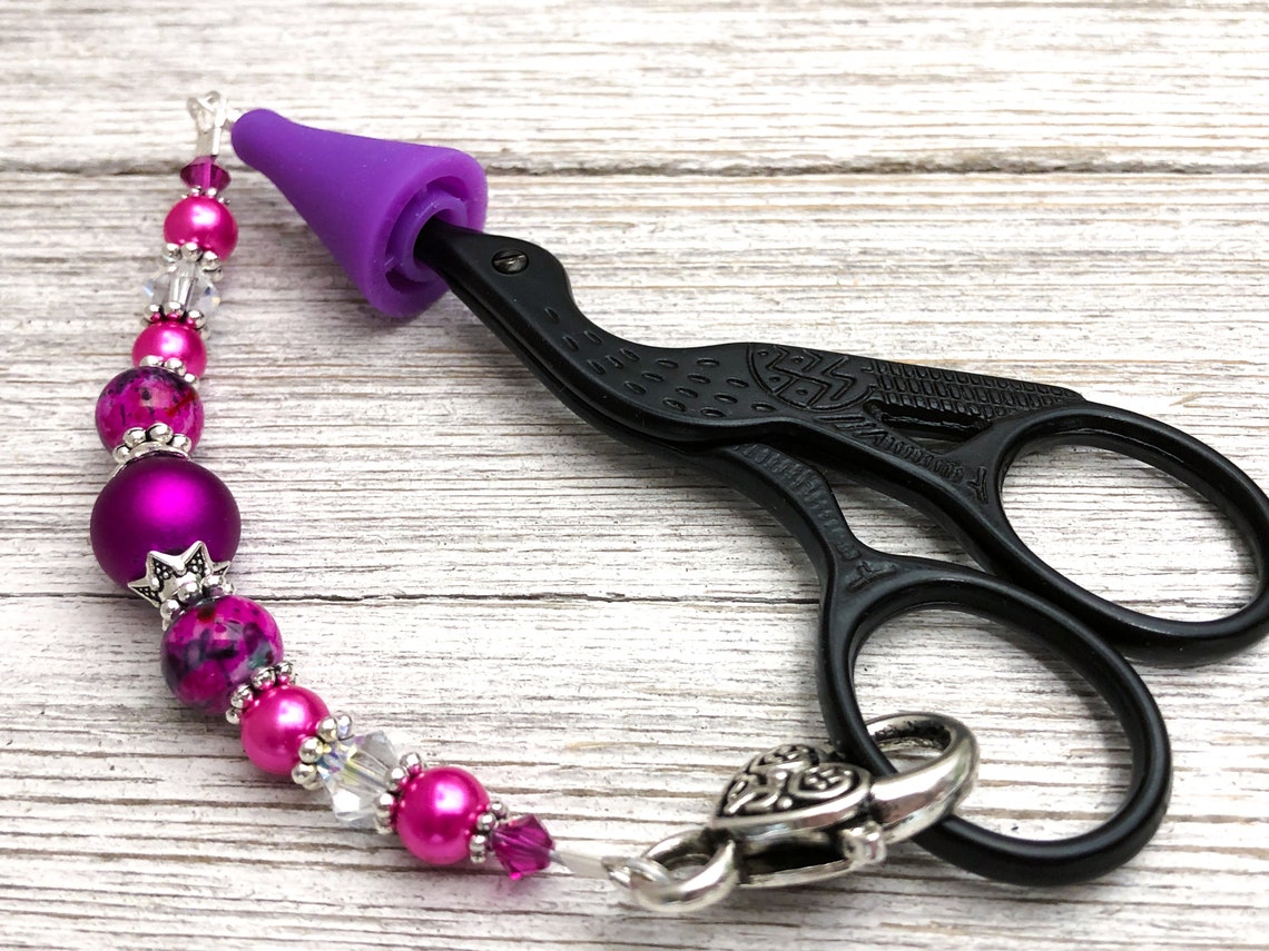 Hot Pink Scissor Fob for Small Scissors Sewing Accessory | Etsy
