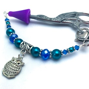 Chubby Owl Scissor Fob for Embroidery Scissors, Gift for Quilter ...