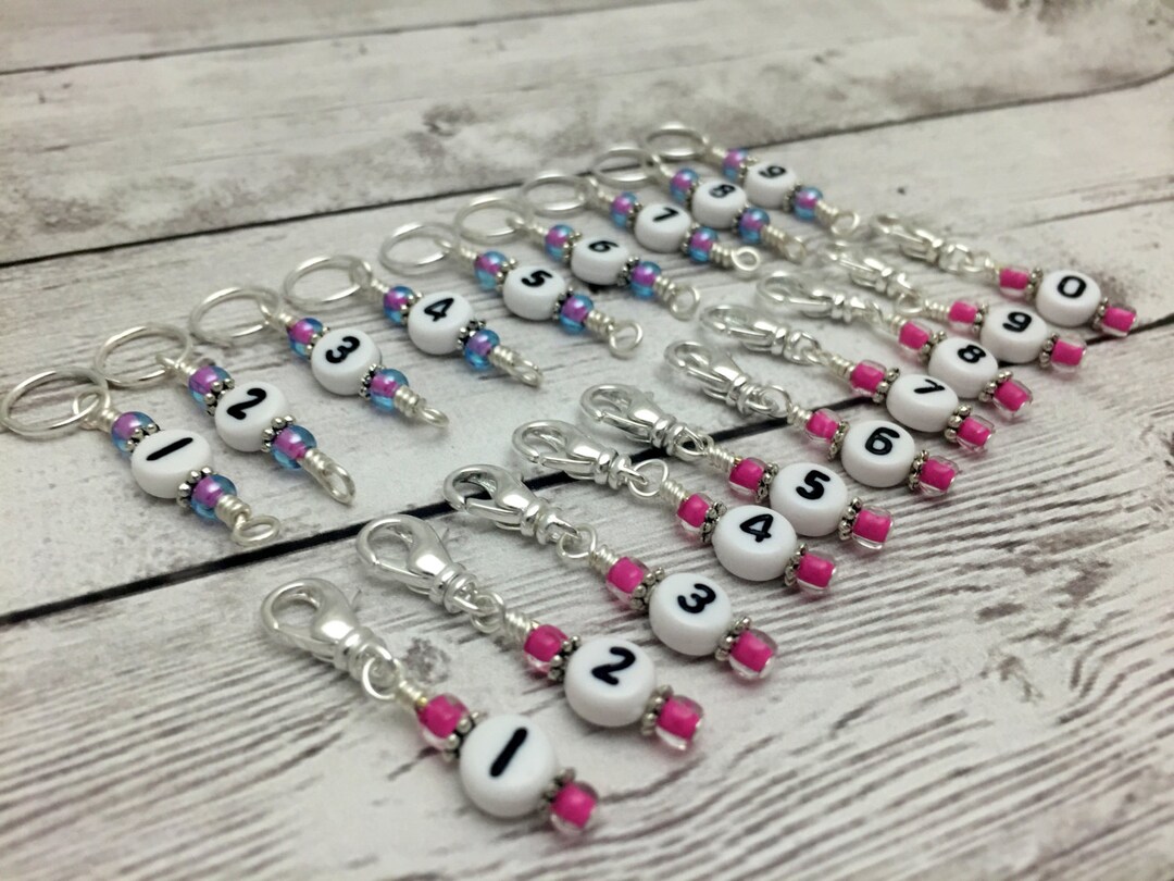 0 to 99 Number Row Counter Stitch Markers for Knitters, Numbered ...