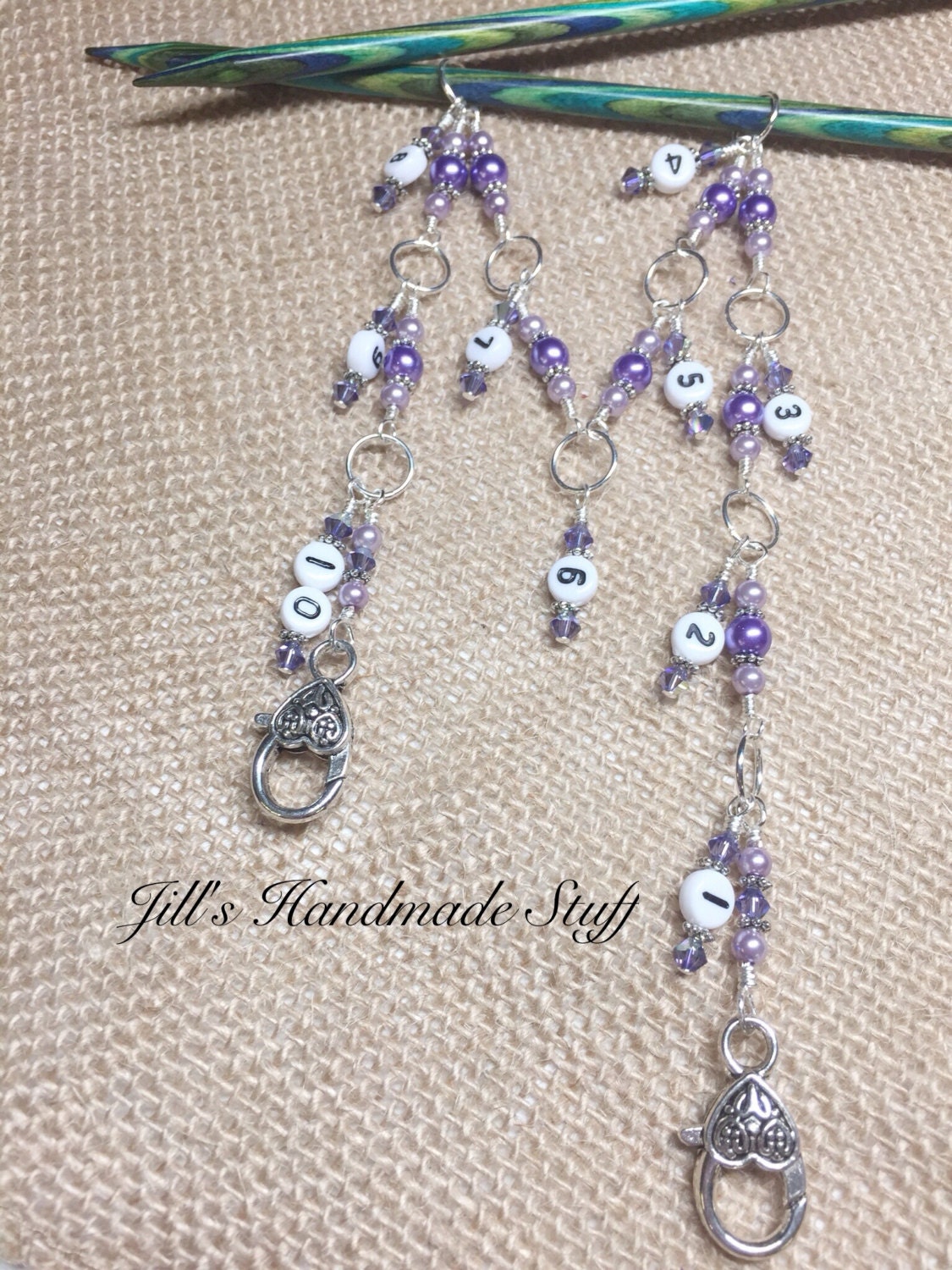 1-10 Knitting Row Counter Chain Numbered Stitch Marker Chain | Etsy