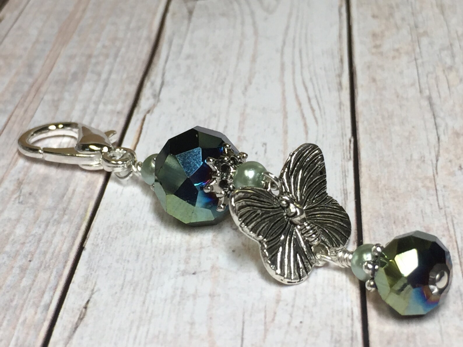 Butterfly Zipper Pull Charm Key Chain Charm Crochet Stitch - Etsy