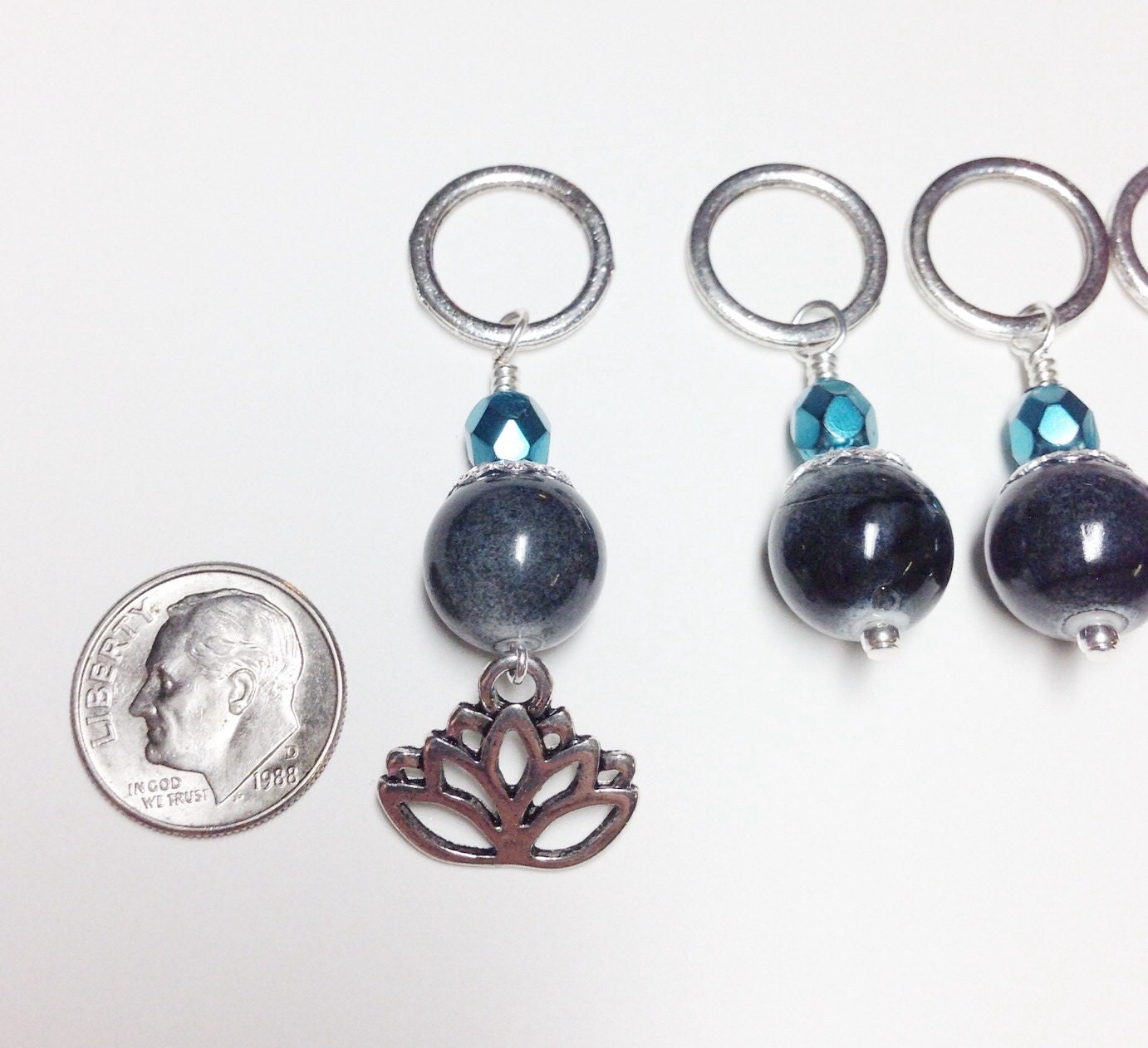 Lotus Flower Stitch Marker Set Snag Free Knitting Markers | Etsy