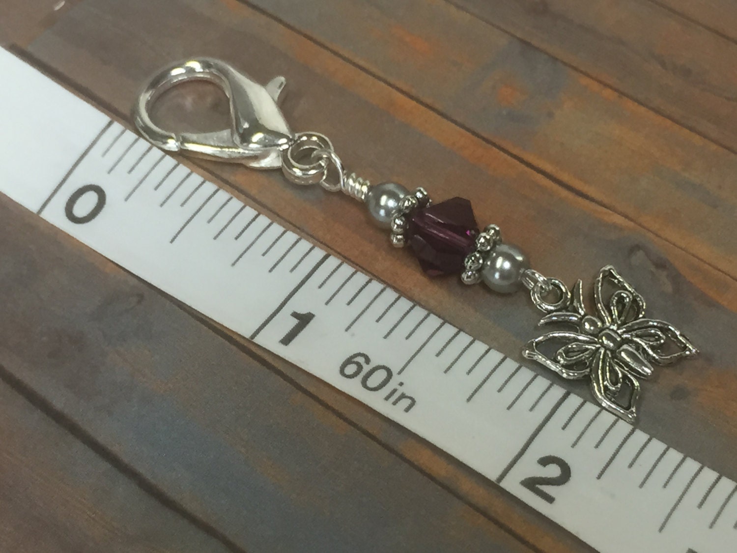 Butterfly Zipper Pull Charm Progress Keeper Stitch Marker - Etsy