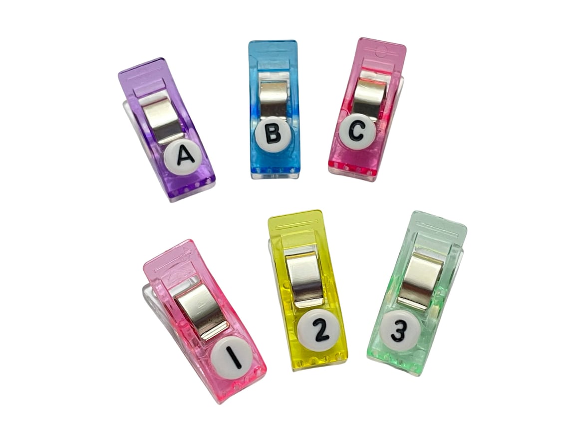 Quilt Clips With Letters or Numbers Number Pattern Clip for - Etsy