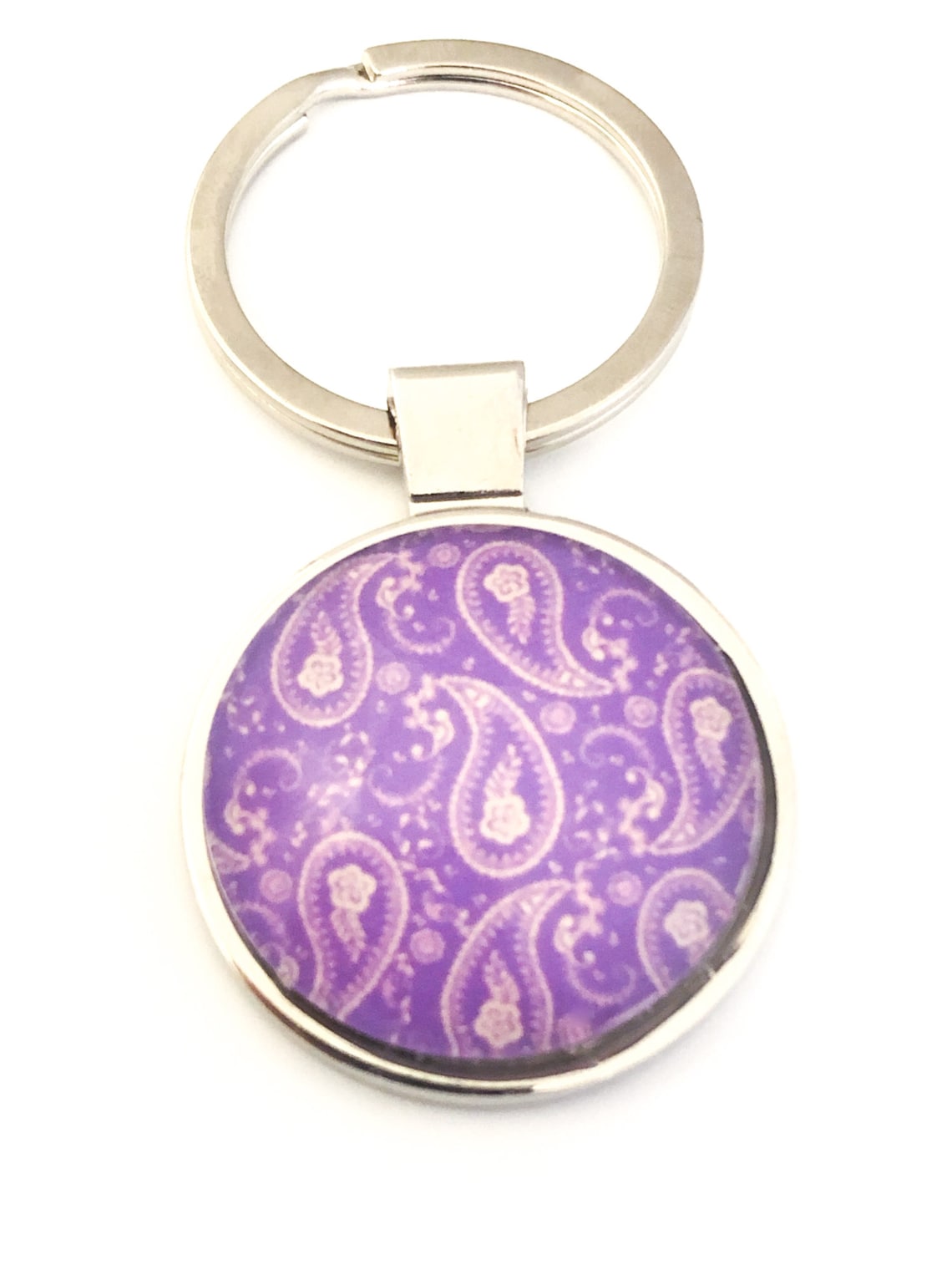 Purple Paisley Keychain for Women Key Chain Birthday Gift - Etsy France