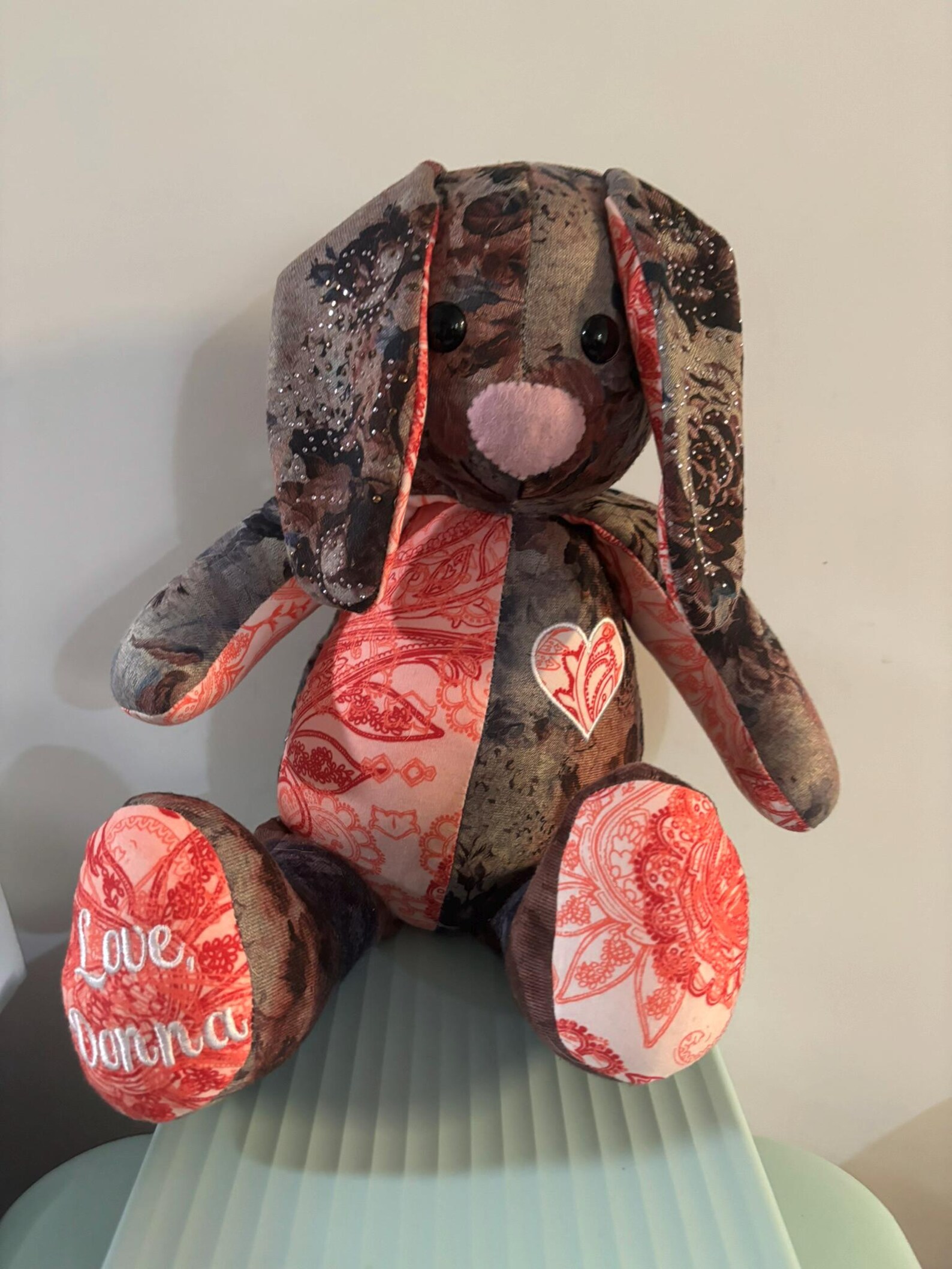 18 Inch Memorial Bunny Made From Loved One's Clothing, Remembrance ...