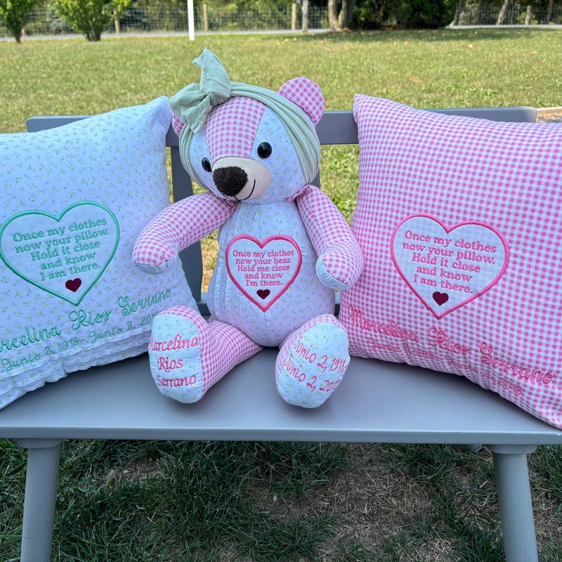 Memory Pillows Made With Loved Ones Clothing - Etsy