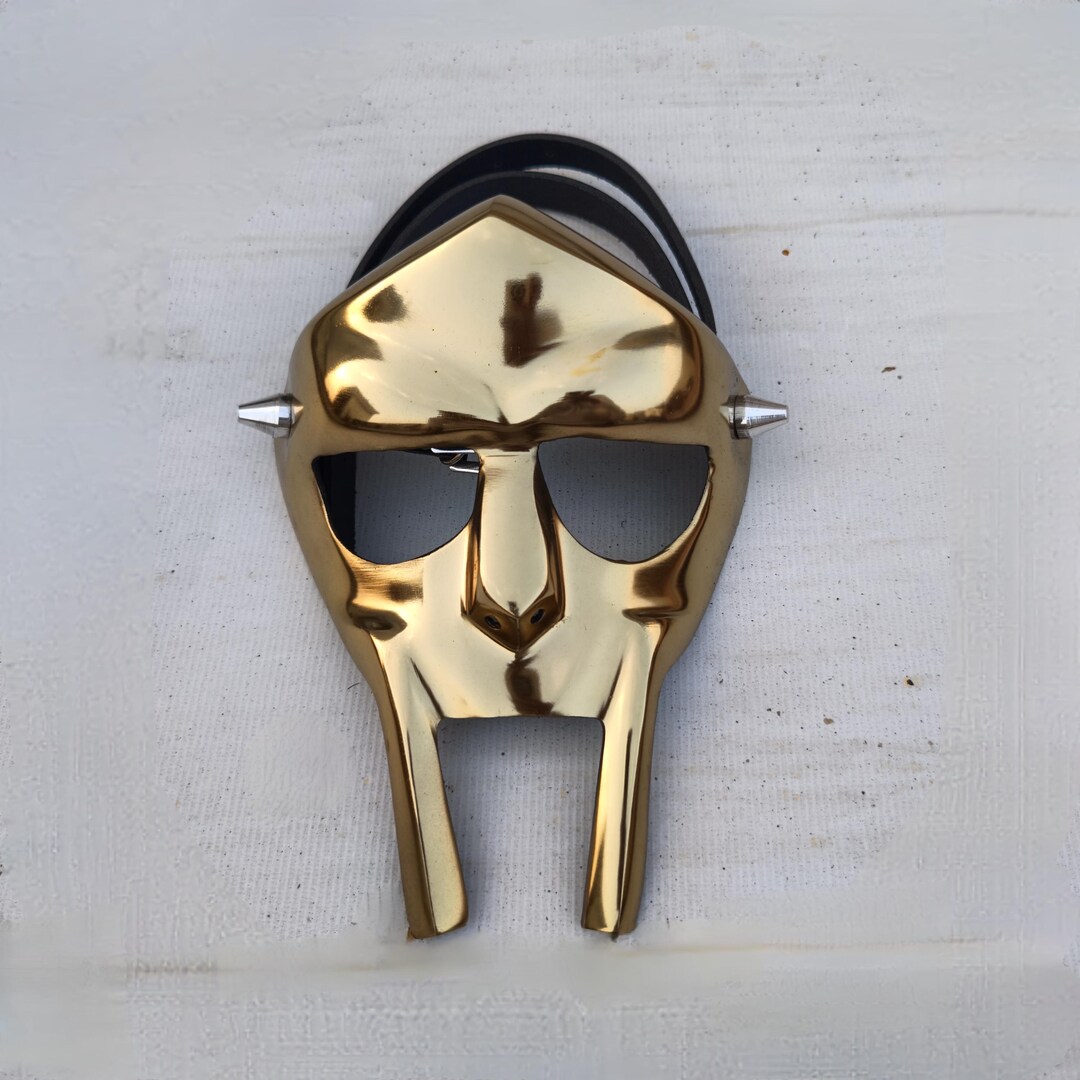 Villain Mask // MF DOOM Metal Mask: Silver & Gold Cosplay, Hip Hop ...