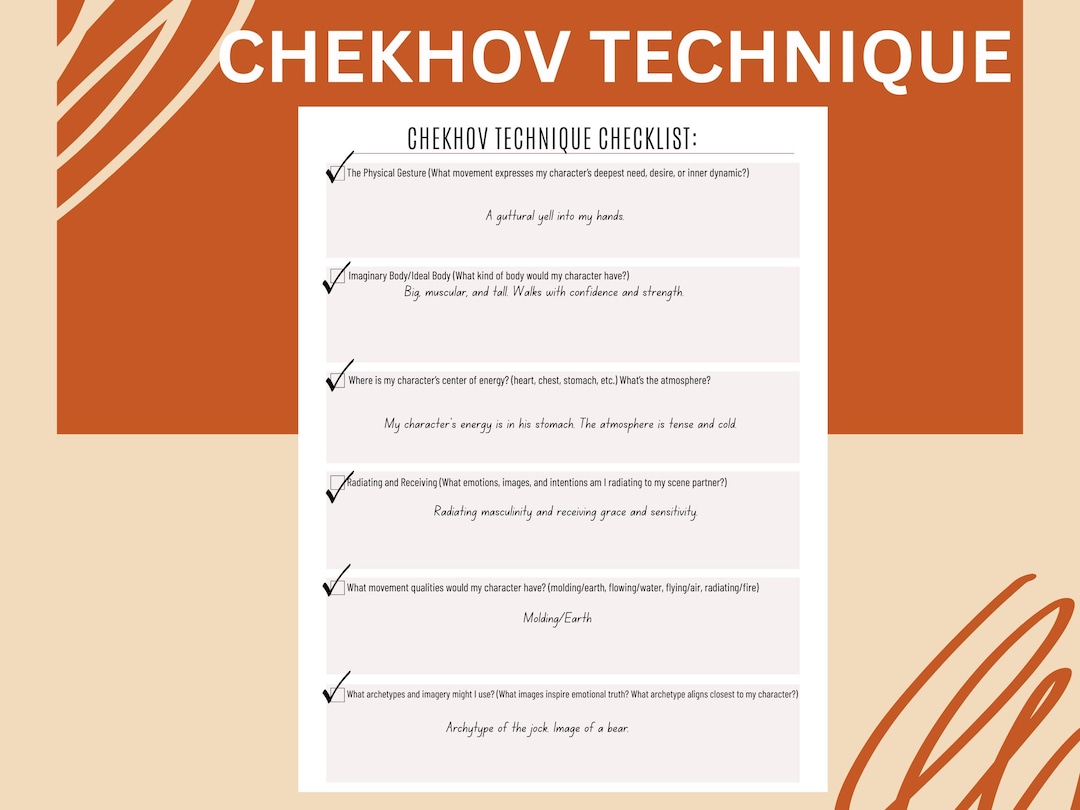 Chekhov Technique Worksheet – Self-study Acting Guide (printable PDF ...