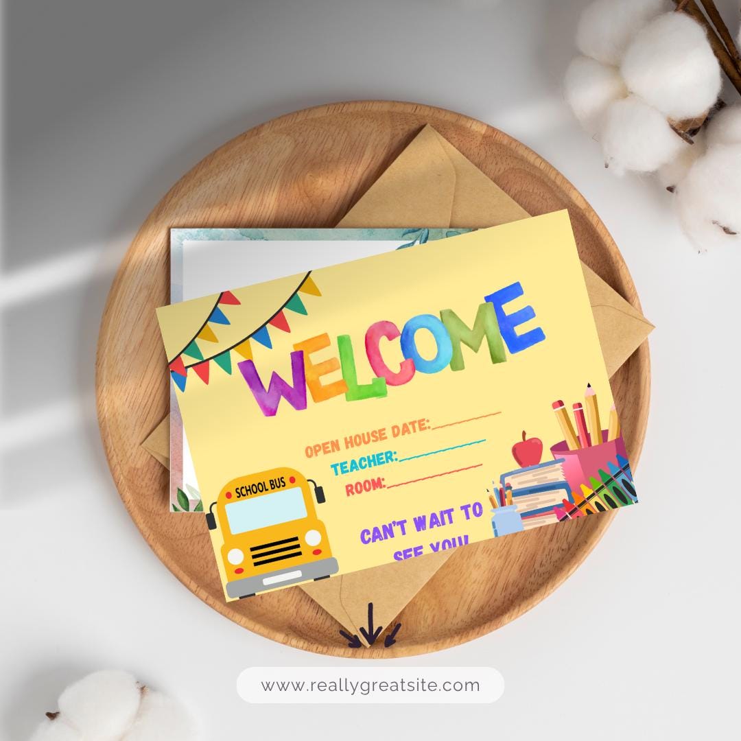 Editable Back to School Postcard for Students – Teacher Welcome Card ...