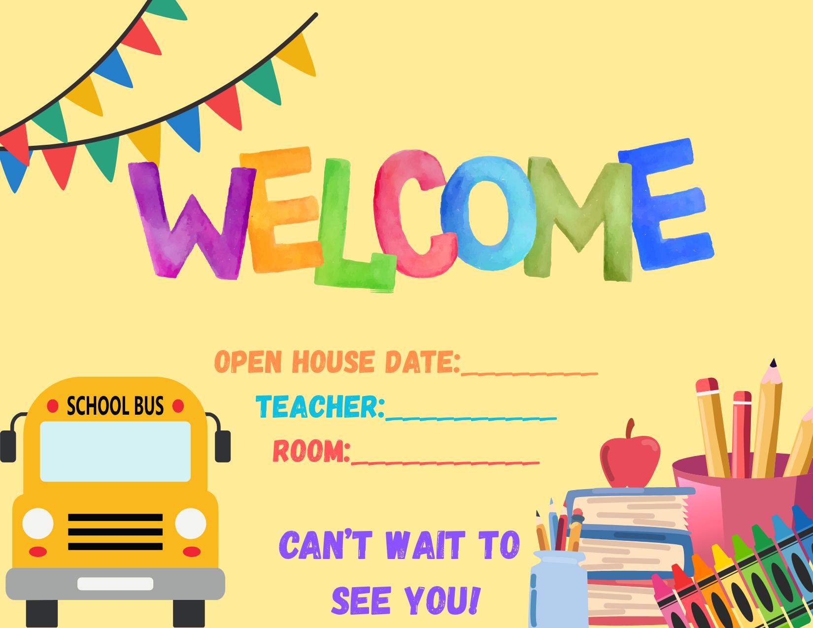 Editable Back to School Postcard for Students – Teacher Welcome Card ...