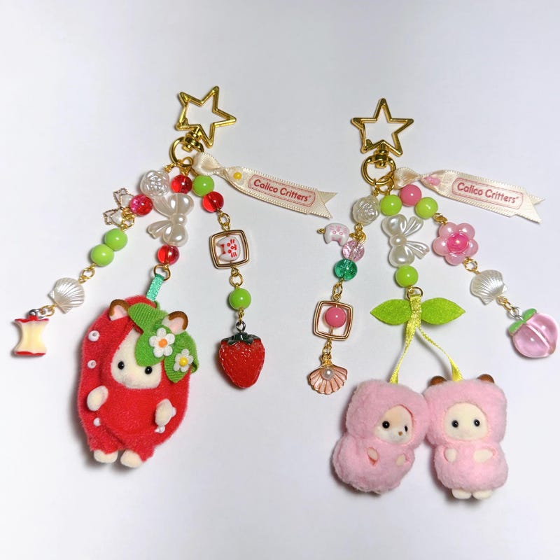 Calico Critter Keychain Cherry - Etsy
