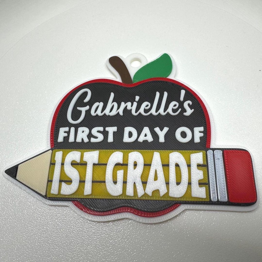 Custom Personalized First Day of School and Name Key Chain, Backpack ...