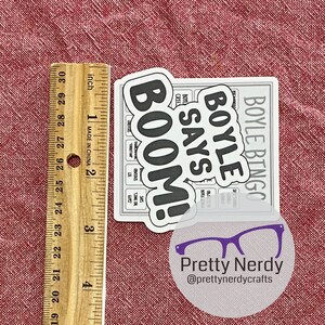 Boyle Says Boom Boyle Bingo Vinyl Sticker, Laptop, Water Bottle Decal ...