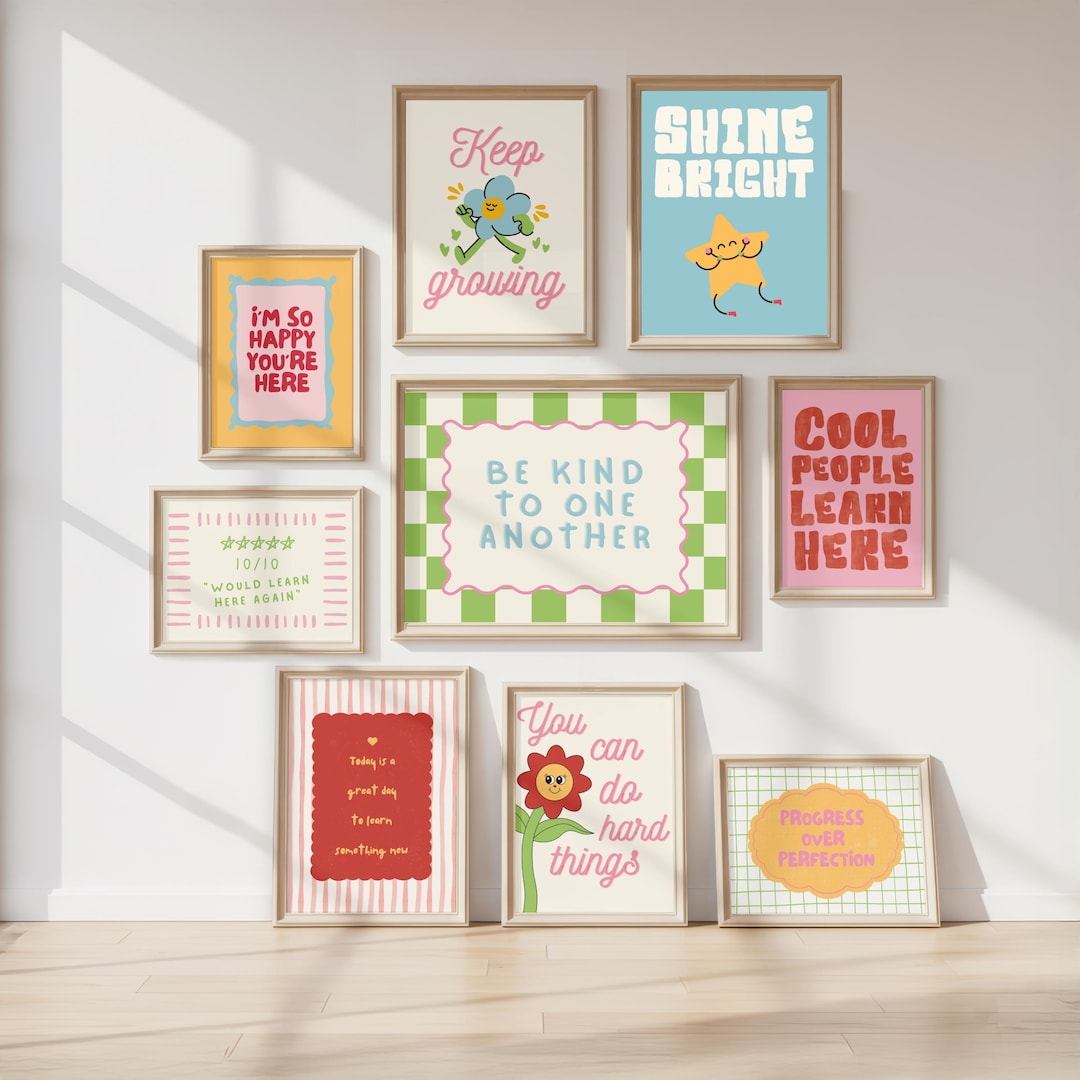 Colorful Classroom Posters, Spring Decor, Trendy School Posters ...