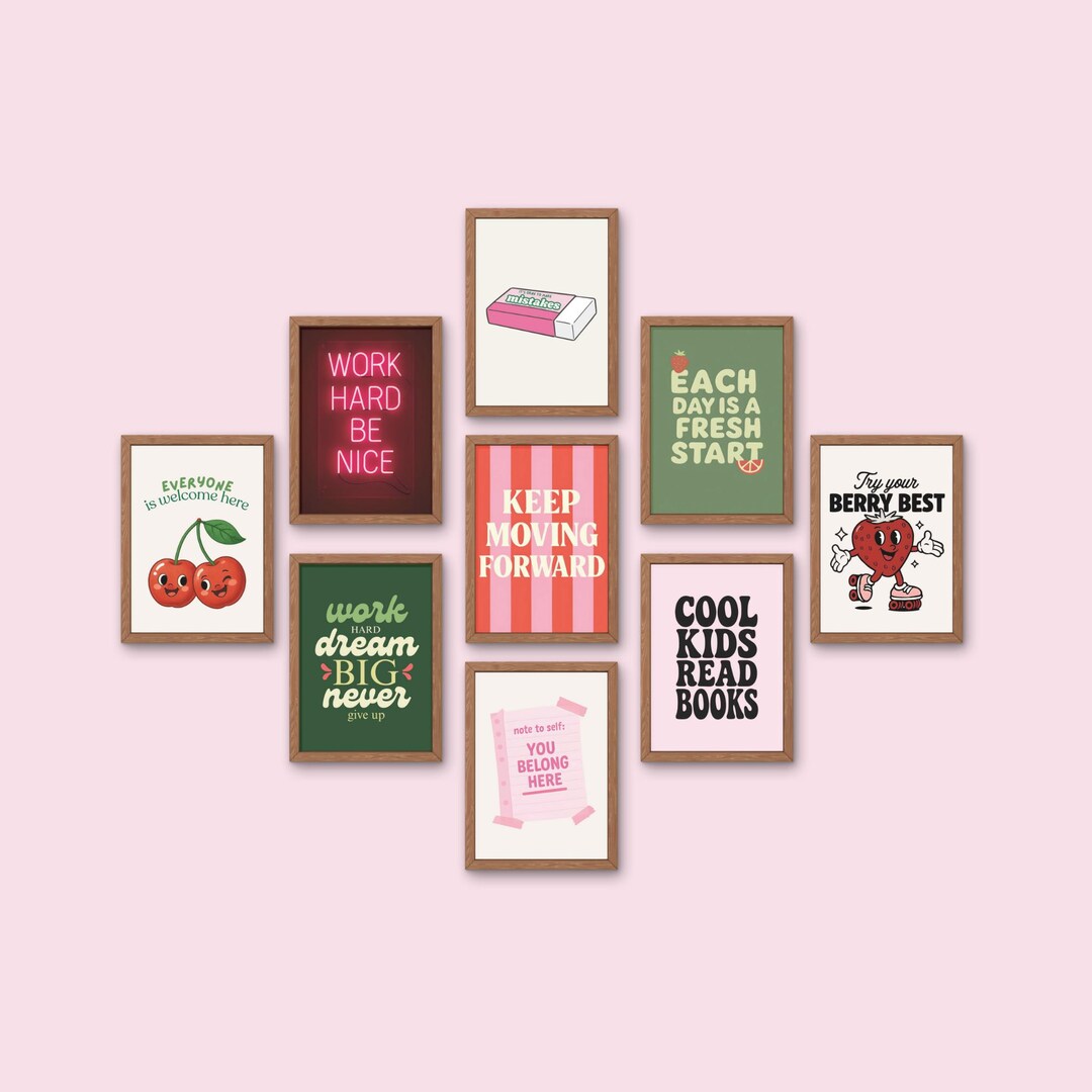 Set of 9 Classroom Posters, School Printables, Classroom Decor ...