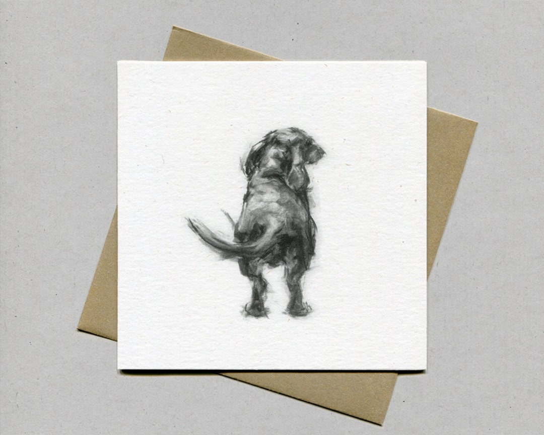 Dachshund Wagging Card, Doxie Greetings Card - Dachshund Gift ...