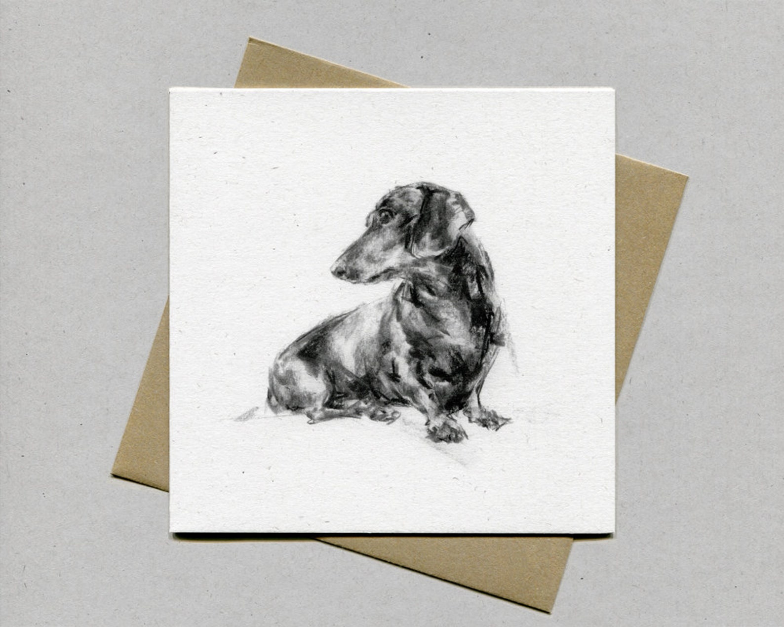 Dachshund Fine Art Card, Dog Gift Card, Dachshund Dog Lover, Dachshund ...