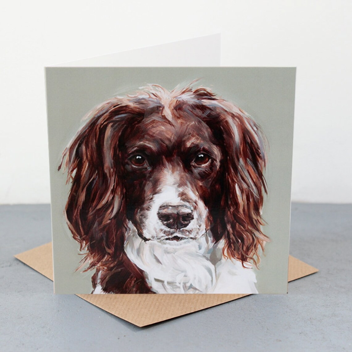 Springer Spaniel Card Spaniel Greetings Card Working - Etsy