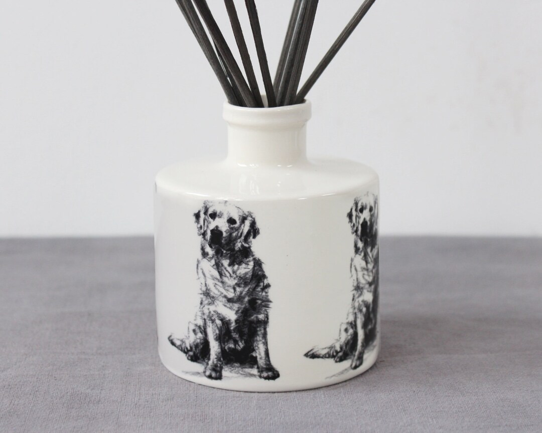 Golden Retriever Dog Reed Diffuser, Ceramic Diffuser, Essential Oil ...