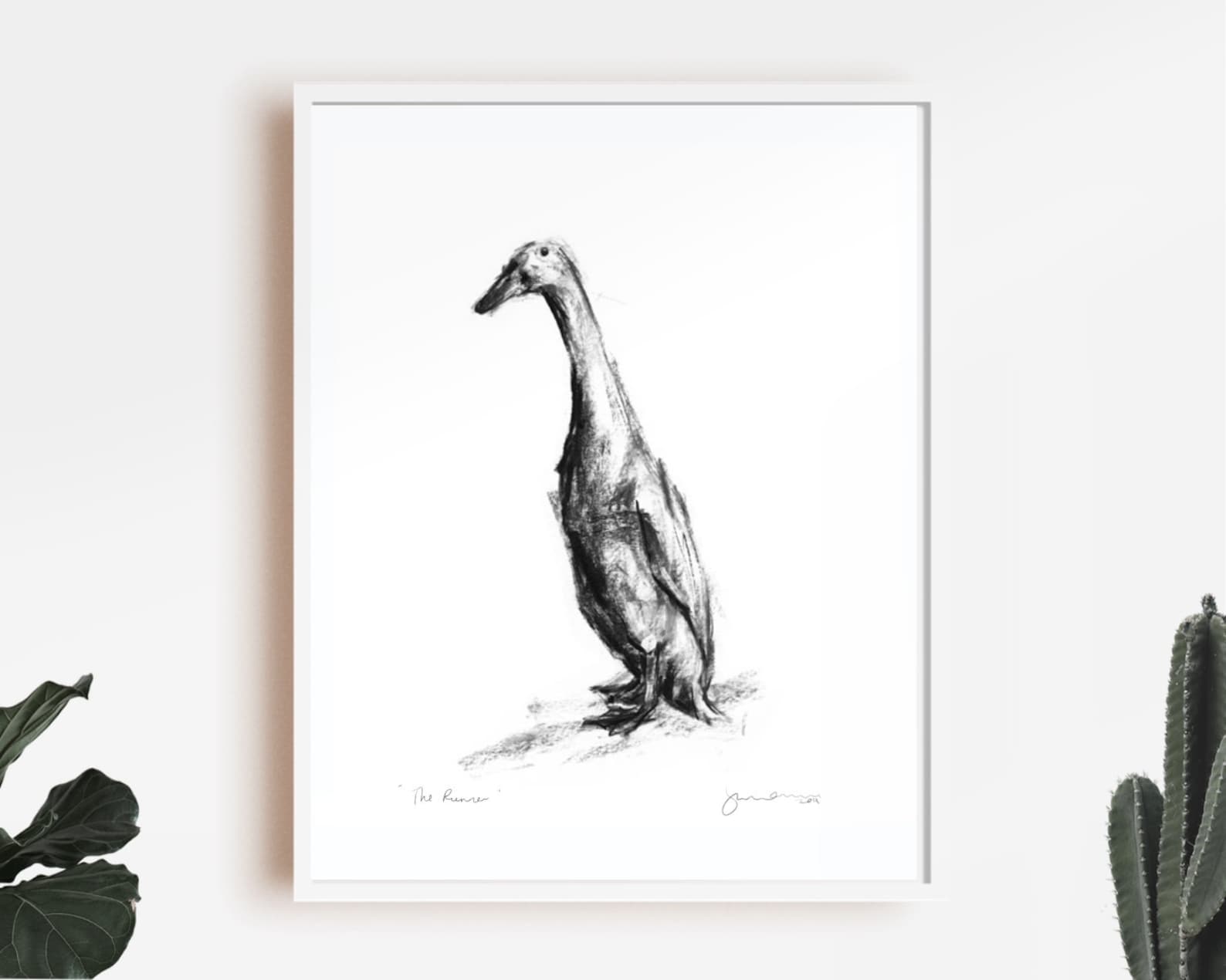 Duck Drawing Print, Runner Duck Sketch Fine Art Print Duck Drawing Duck ...