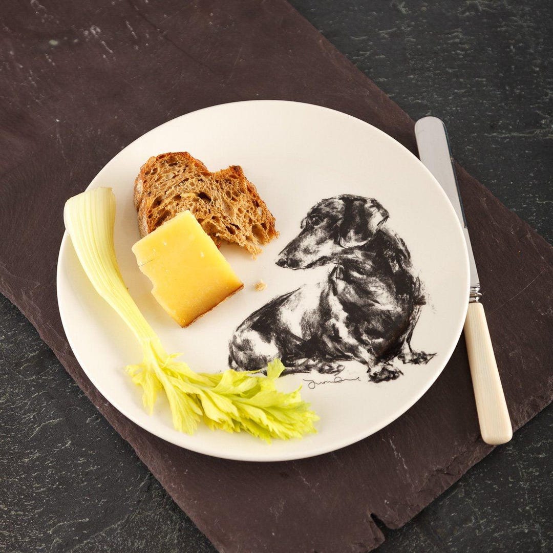 Dachshund Small Plate, Collectable Dog Pottery, Justine Osborne Design ...