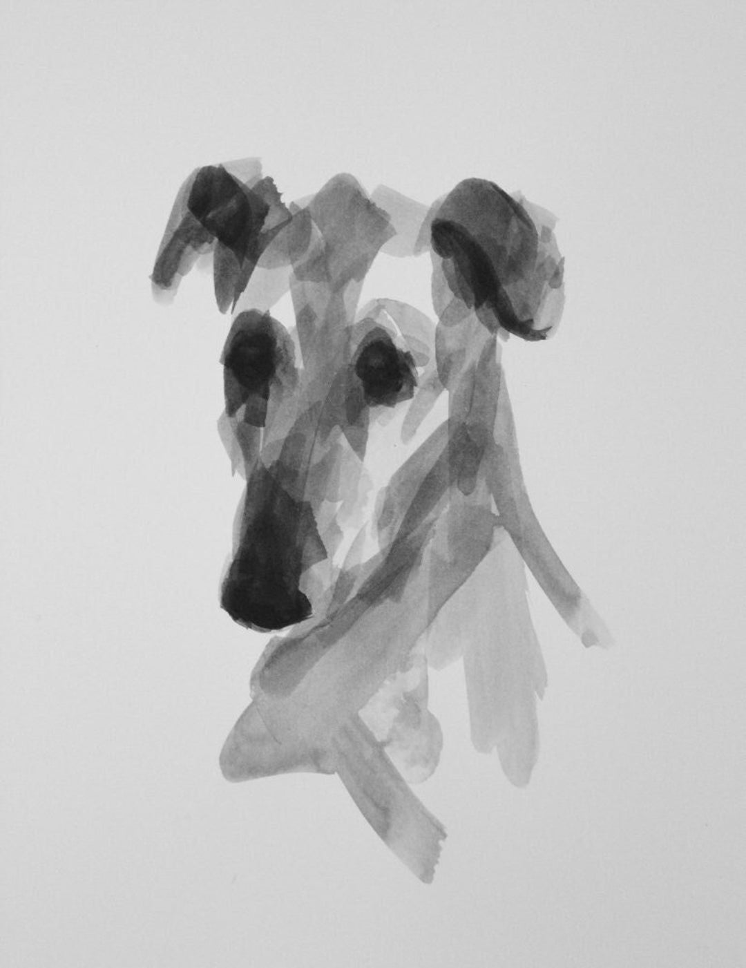 Greyhound Ink Drawing, Greyhound Fine Art Art Dog Sketch Greyhound Gift ...
