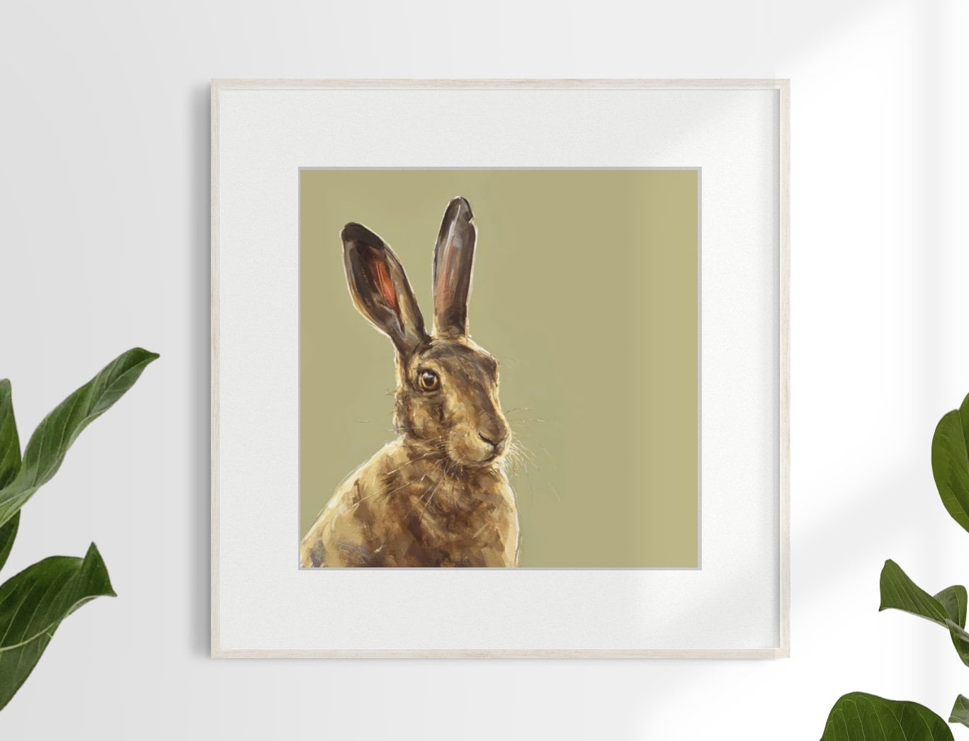 Easter Present Hare Painting Print Unframed Ltd. Ed. Fine - Etsy