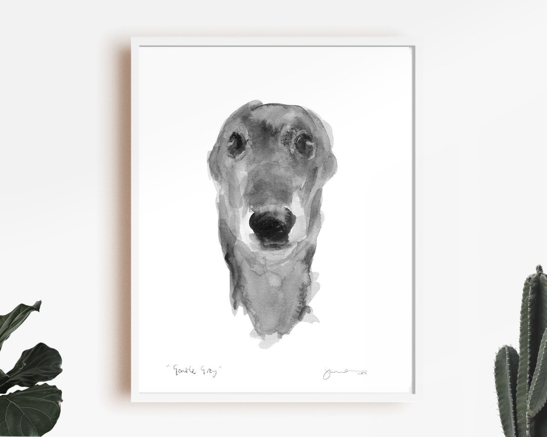 Greyhound Print , Greyhound Art, Greyhound Drawing - Fine Art Dog Print ...